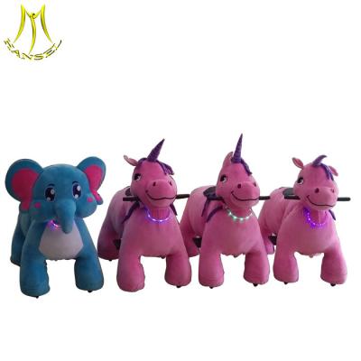 China Hansel  kids battery operated plush toys rideable animal toy for sale