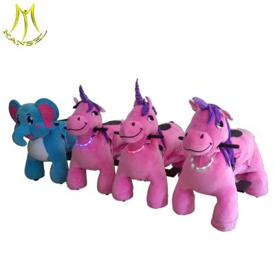 China Hansel  indoor animal riding battery operated ride animal plush zippy unicorn toy for sale