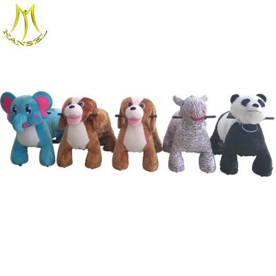China Hansel top quality battery powered animal toy plush ride on elephant kiddie rides for sale