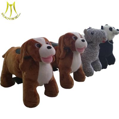 China Hansel kids and parent ride together on the electric walking animal for sale