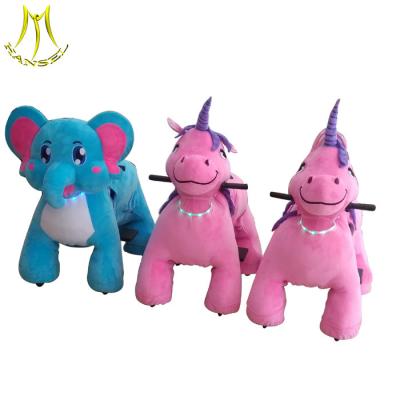 China Hansel   kids play ground equipment steel frame 2018 plush animal electric scooter for sale