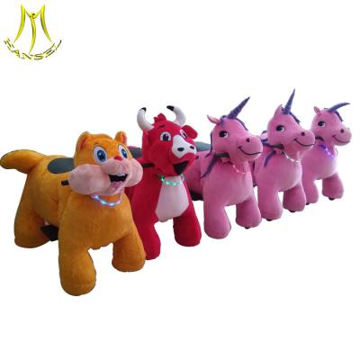 China Hansel  walking animal token operated animales mountables electric red bull for sale
