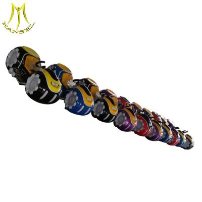 China Hansel cheap Indoor motor ride amusement park equipment 2 seats kids rides motorcycle for sale