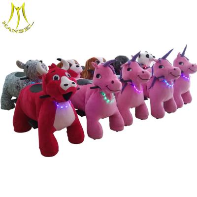 China Hansel electronic amusement toy battery operated ride on plush animal for sale
