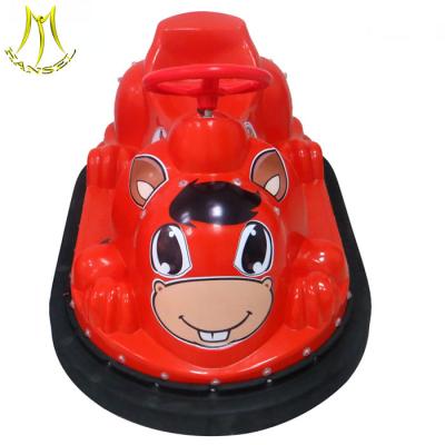 China Hansel cartoon design steering wheel plastic kids battery operated bumper car for sale