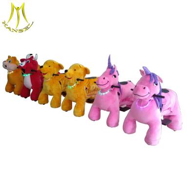 China Hansel  children indoor playground battery operated animal stuffed rides for sale