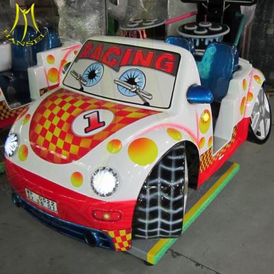 China Hansel wholesale kids coin operated game machine kids ride on racing car for sale