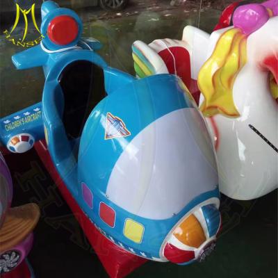 China Hansel amusement equipment coin operated indoor kids amusement ride on plane for sale