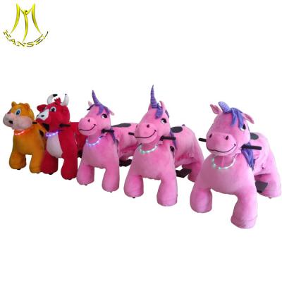 China Hansel shopping mall electric mountable animal plush ride for kids for sale