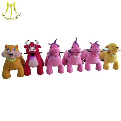 China Hansel shopping mall walking ride on animal toy stuffed animal robot rides for sale