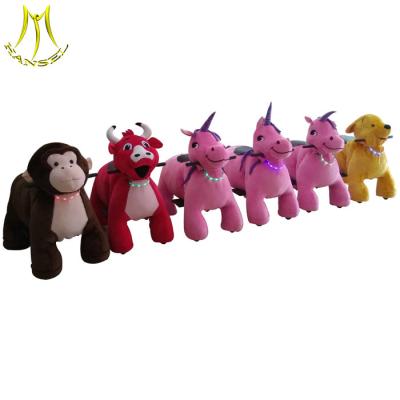 China Hansel children electrical indoor playground coin operated ride animal scooters for sale