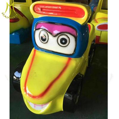 China Hansel  popular china kids toy ride on bus for amusement park coin operated fiber glass body rides for sale
