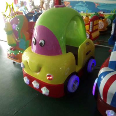 China Hansel Used fiber glass kiddie rides happy riding funny racing car Guangzhou factory for sale