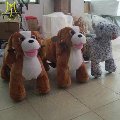 China Hansel wholesale animal kids battery powered large plush ride with music for sale