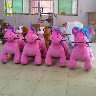 China Hansel amusement stuffed walking electric animal scooter toy ride on unicorn for sale