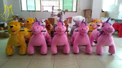 China Hansel coin operated rideable walking animal ride stuffed for rental for sale