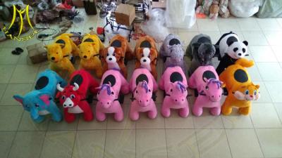 China Hansel entertanment electric motorcycle coin operated stuffed animal toy car for sale