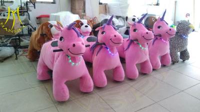 China Hansel  animal walking rides indoor amusement park plush unicorn rides for sale