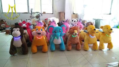 China Hansel heot selling stuffed animal electric ride on furry animal for sale