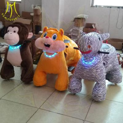 China Hansel children funfair plush battery operated zoo animal toys ride for sale