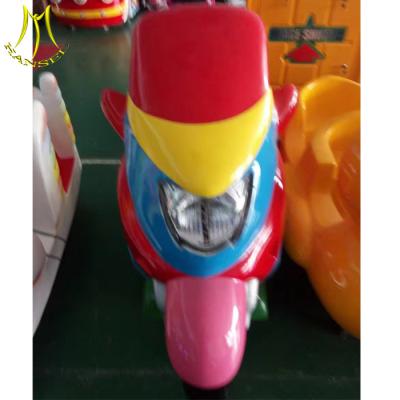 China Hansel amusement park fiber glass electric kid motorcycle ride on toy for sale