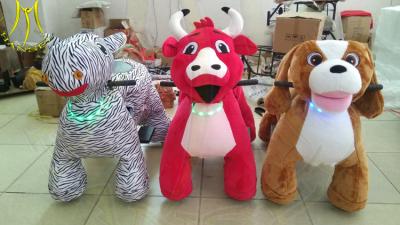 China Hansel amusement indoor plush electronicplush kid riding horse toy for sale