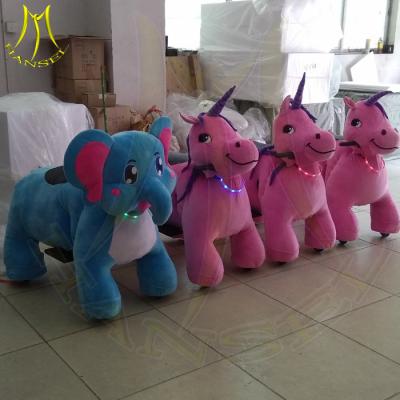 China Hansel  children indoor playground battery operated animal stuffed rides for sale