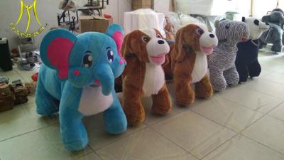 China Hansel new kids electric walking battery ride on plush animal toy car for sale