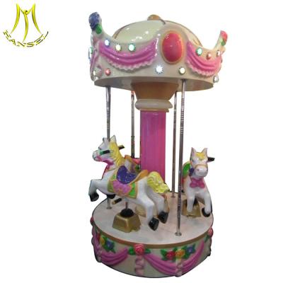 China Hansel  children indoor toy carnival rental rides 3 seats cheap amusement park carousel horses for sale for sale