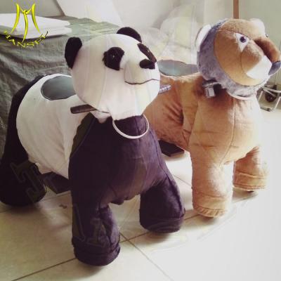 China Hansel stuffed kids amusement motorized plush animals electric riding toys for sale