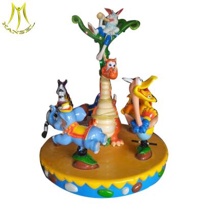 China Hansel  amusement funfair mini mechanical carousel coin operated horse ride for sale
