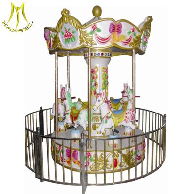 China Hansel  hot selling children play small merry-go-round indoor children fun centers for sale