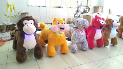 China Hansel indoor mall ride on toys plush electric stuffed animal scooters for sale