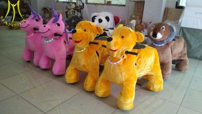China Hansel coin operated children rides electric ride on plush motorized animals for sale