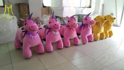 China Hansel wholesale electric motorized plush riding animals mall car for kids for sale
