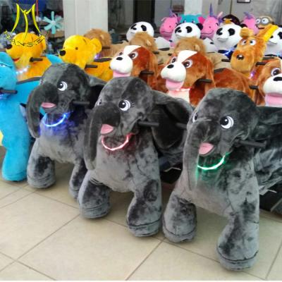 China Hansel  popular amusement ride shopping mall kids carts plush toys rideable animal toy for sale