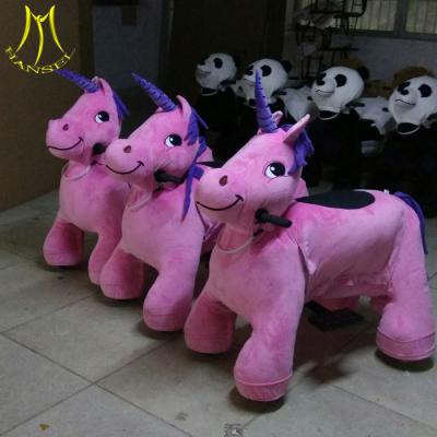 China Hansel outdoor plaza coin operated plush animals toy  stuffed animal toy ride electric ride on toy for sale