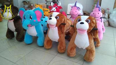 China Hansel amusement games mall ride on toys plush electric animal scooters for sale
