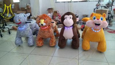 China Hansel High quality plush electric kids entertainment ride on animal for sale