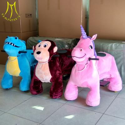 China Hansel plush moving adorable stuffed animal toy ride electric ride on animals dog for sale