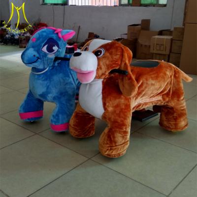 China Hansel profitable business plush animal electric scooter kids ride on animal mountables Guangzhou for sale