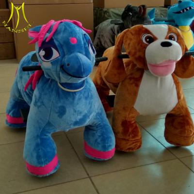 China Hansel electric children car carnival games shopping mall motorized stuffed animals dog ride for sale