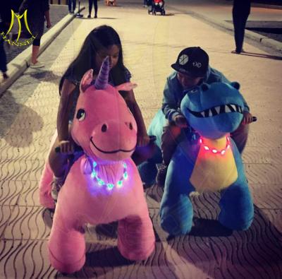 China Hansel shopping mall indoor rides stuffed electric animal scooters for sale