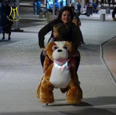China Hansel kids outdoor amusement rides electric stuffed animal scooter for sale