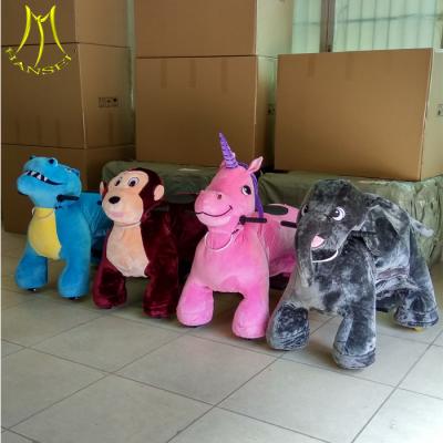 China Hansel  battery operated zoo  dinosaur  riders plush motorized animal for kids for sale