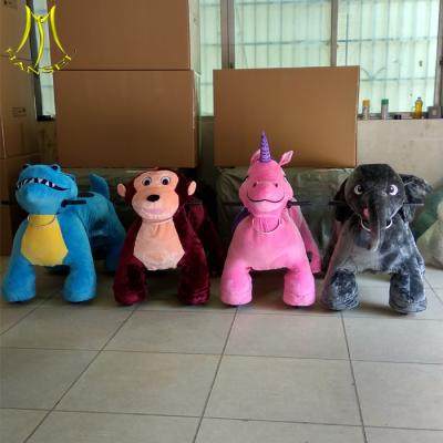 China Hansel shopping mall animals drive kids coin operated horse ride kid riding horse toy for sale