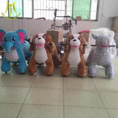 China Hansel  2018 new children ride on walking animal plush ride for mall electronic game machine for sale