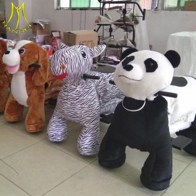 China Hansel  amusement park cheap plush coin operated electronic riding animal toys for sale