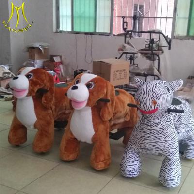 China Hansel indoor soft electric stuffed animals adults can ride and coin operated ride on animal in mall for sale