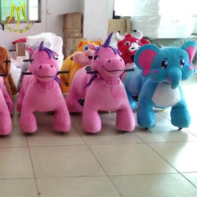 China Hansel  kids amusement machine indoor ride unicorn electric bike for rent for sale